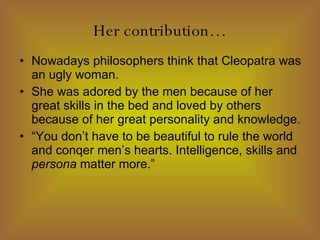 CLEOPATRA by carmen & Julia | PPT