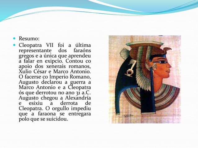 Proxecto biografías:Cleopatra | PPT