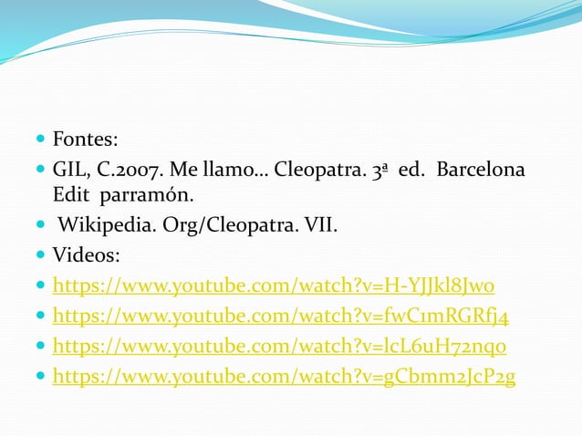 Proxecto biografías:Cleopatra | PPT