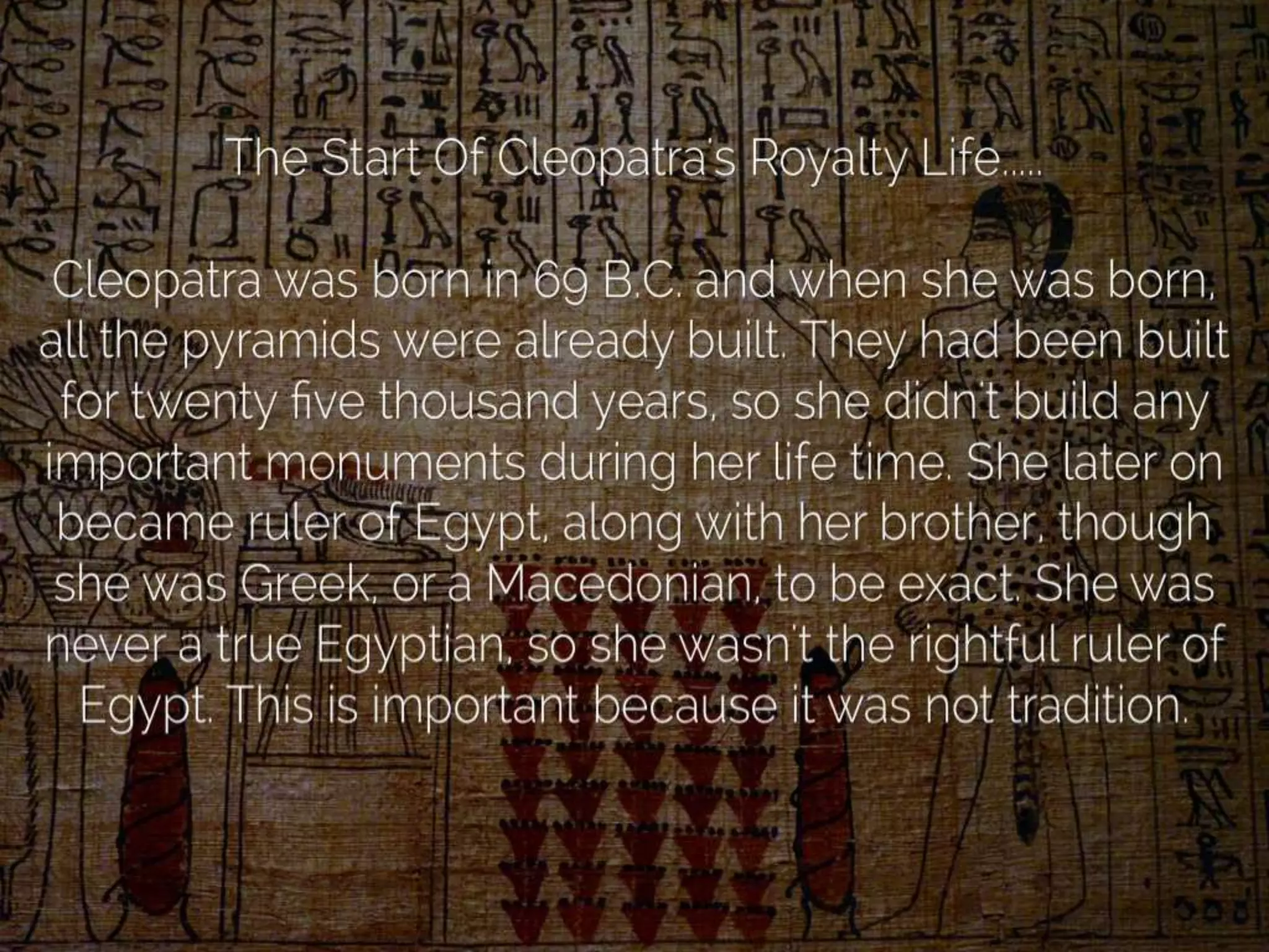 Cleopatra the life of an Egyptian Queen | PPTX