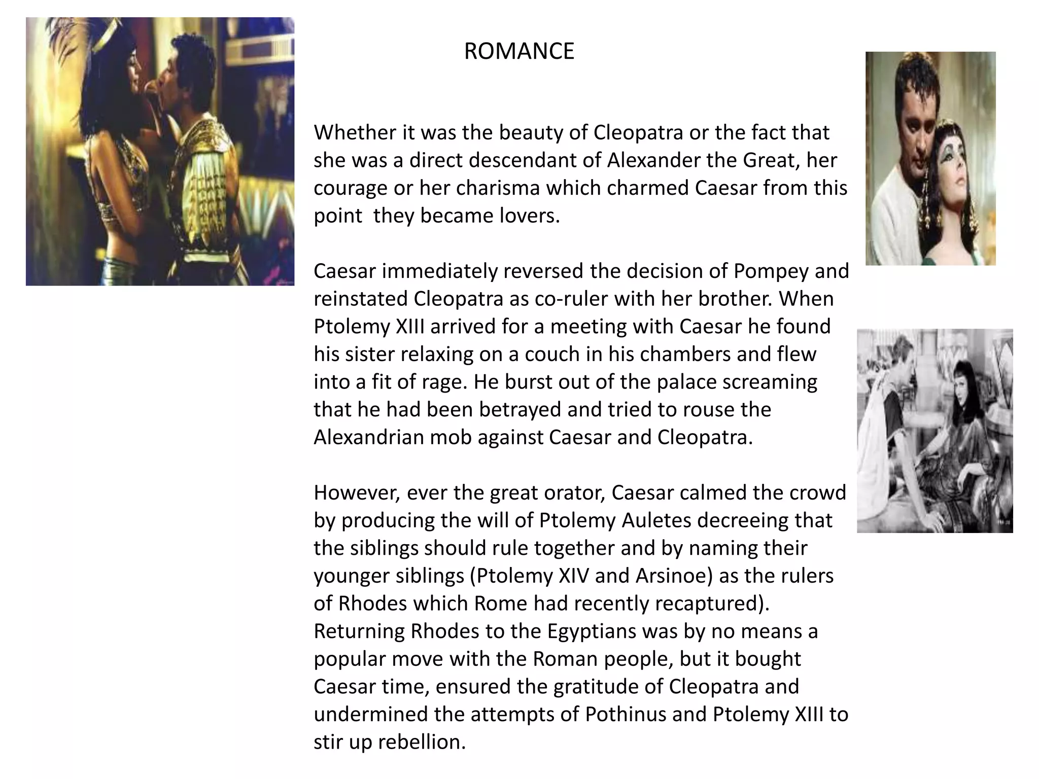 Cleopatra the life of an Egyptian Queen | PPTX