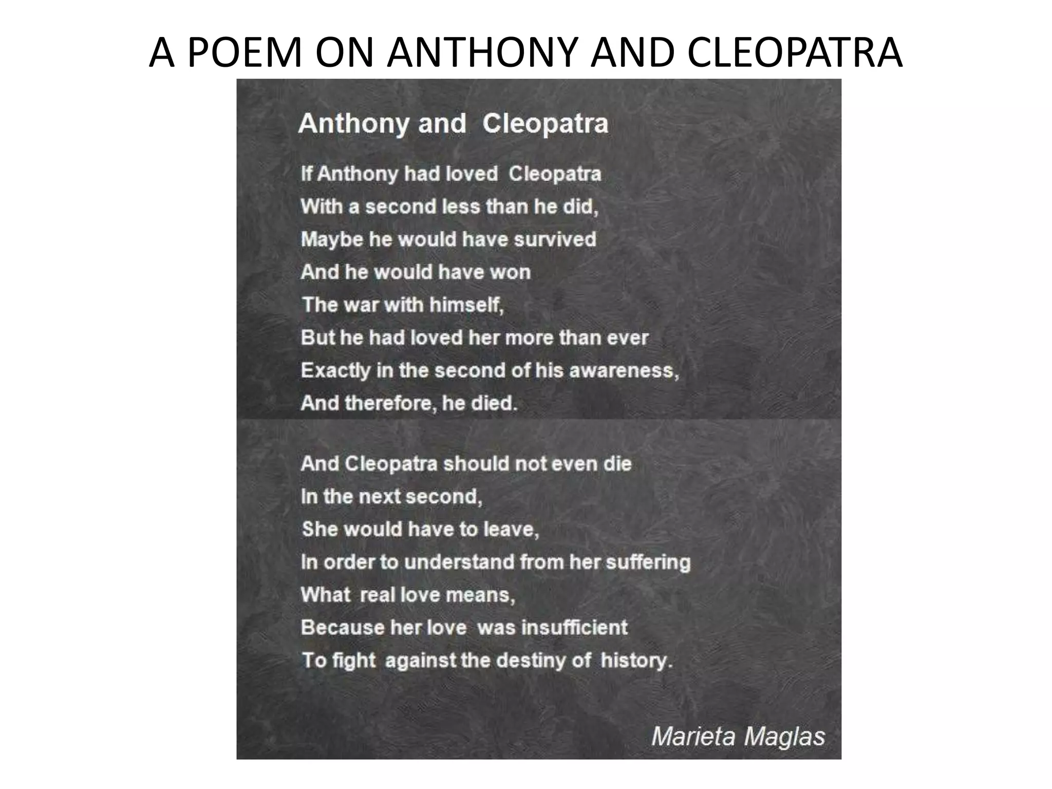 Cleopatra the life of an Egyptian Queen | PPTX