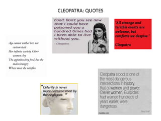 Cleopatra the life of an Egyptian Queen | PPTX