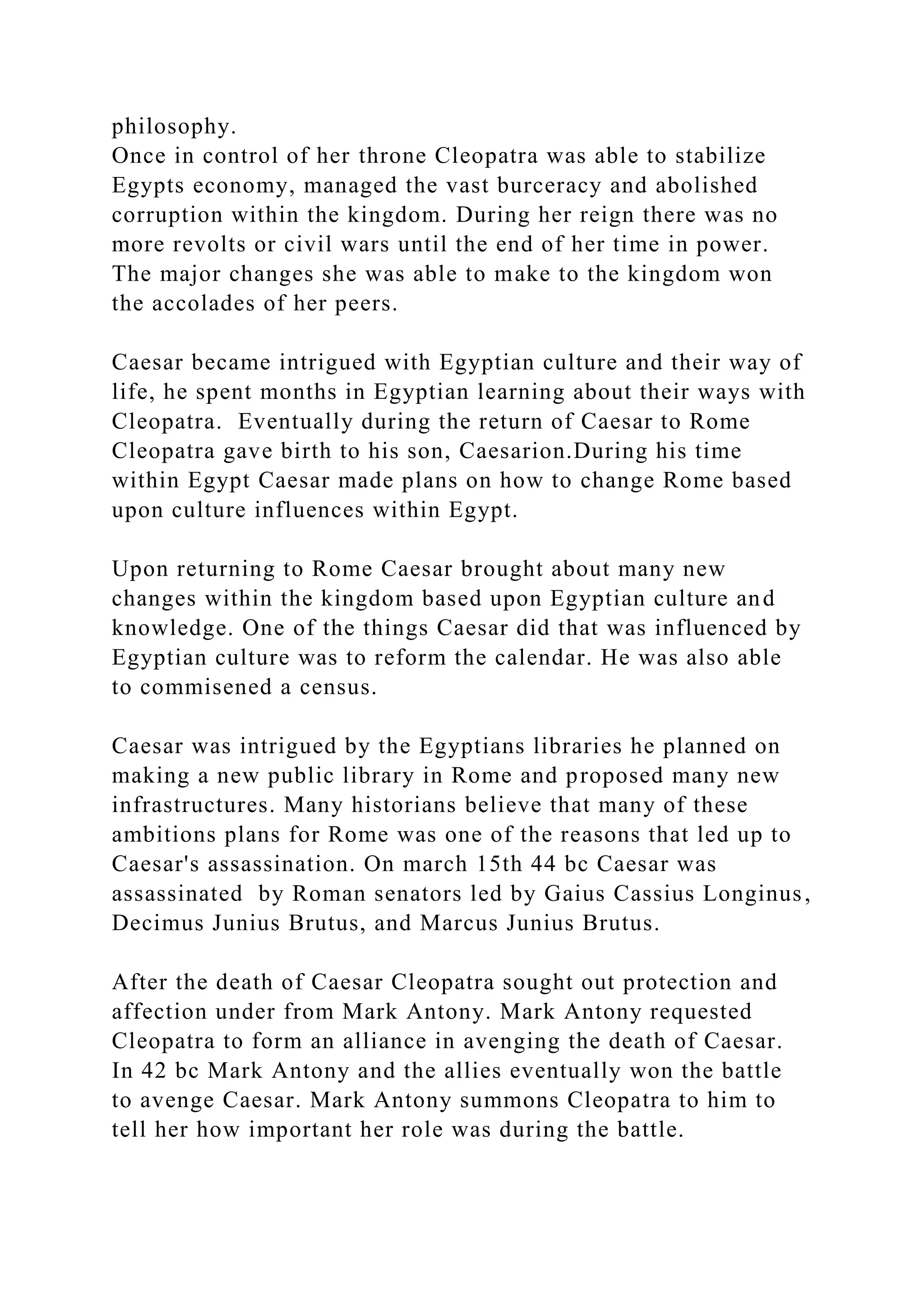 Cleopatra And The Power of Seduction The Egyptian.docx