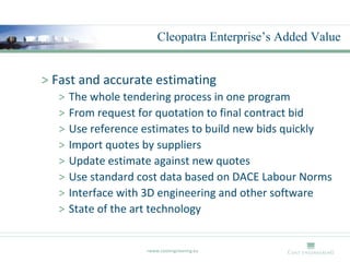 Cleopatra Enterprise Tendering And Contract Strategies | PDF