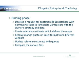 Cleopatra Enterprise Tendering And Contract Strategies | PDF