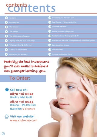 Cleo Q Brochure | PDF | Physical Therapy | Wellness