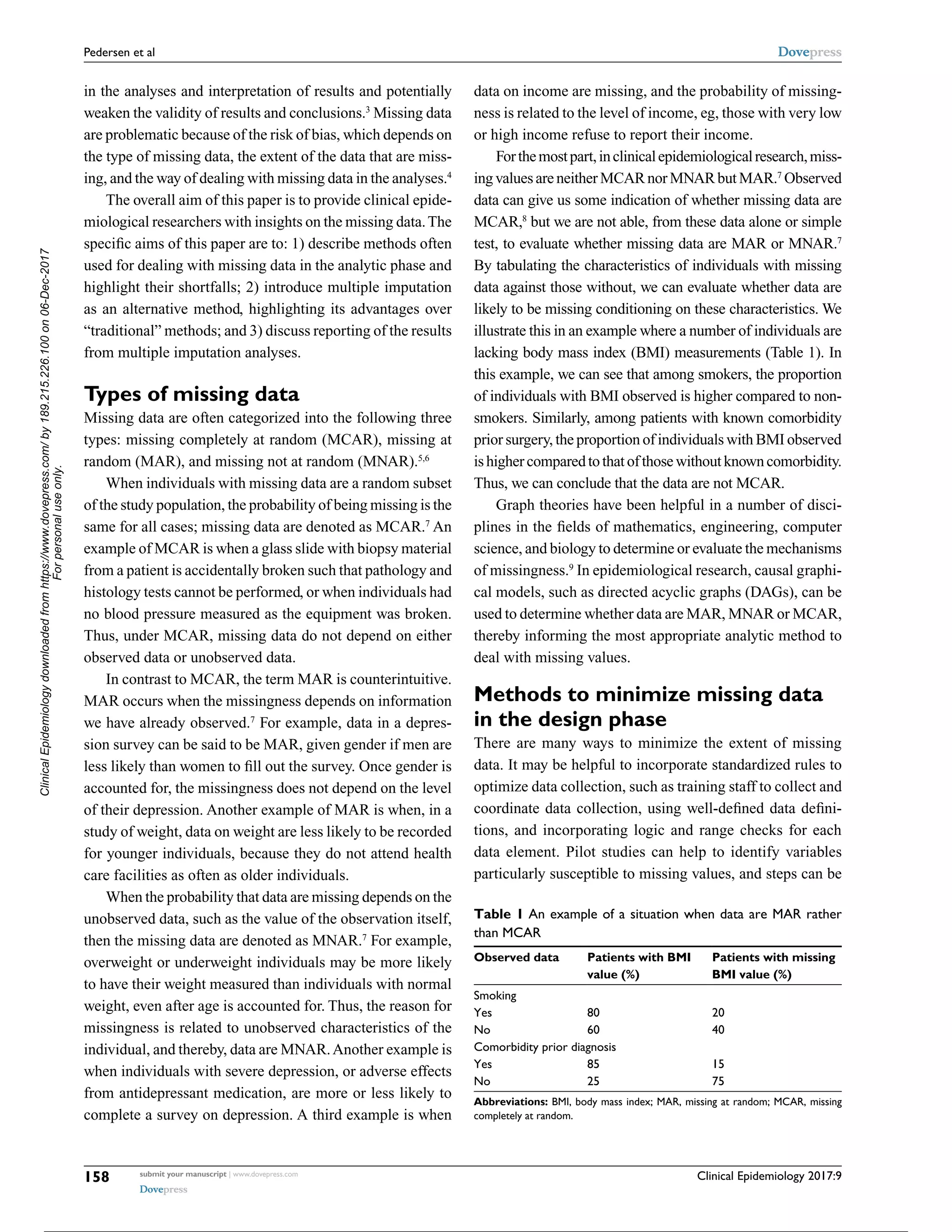 missing-data-and-multiple-imputation-in-clinical-epidemiolog | PDF | Medical Health