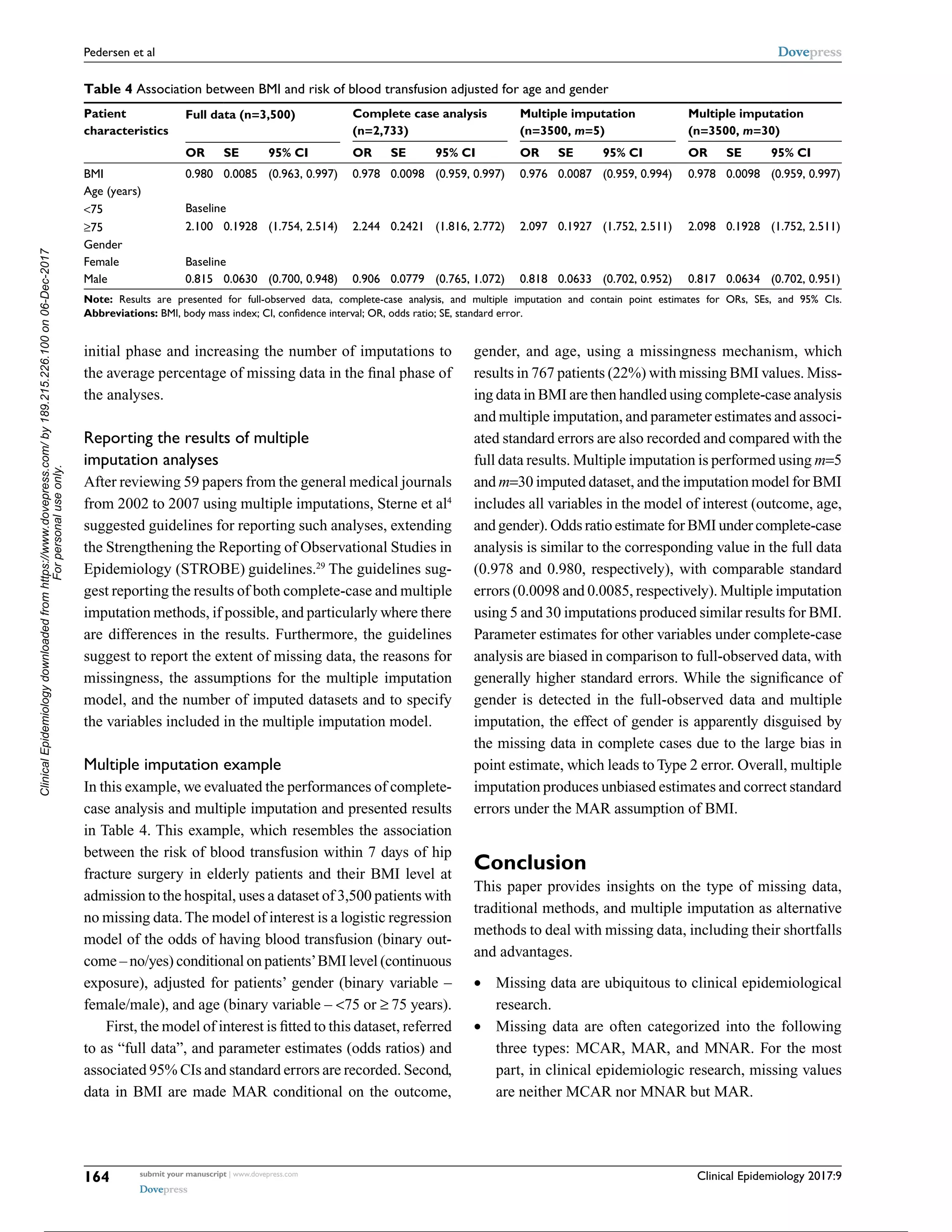 missing-data-and-multiple-imputation-in-clinical-epidemiolog | PDF | Medical Health