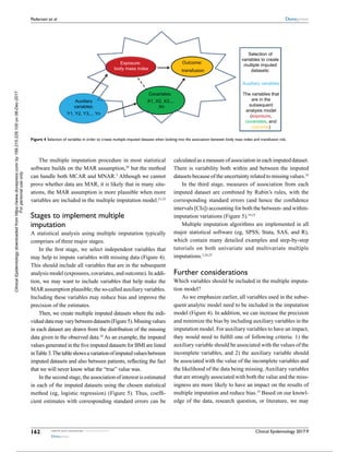 missing-data-and-multiple-imputation-in-clinical-epidemiolog | PDF | Medical Health
