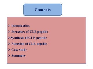 Cle peptides the power of moving around | PPTX | Biological Sciences ...