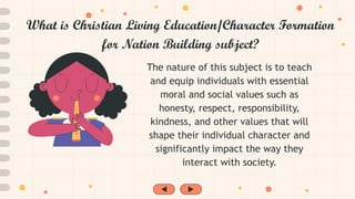 Introduction of subject Christian Living Education | PPTX