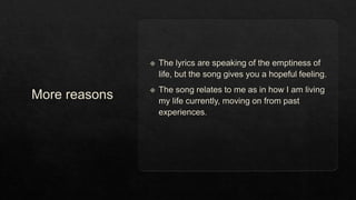 CLE ppt Milly 1: The music which can represent me | PPTX