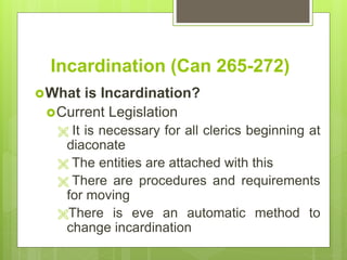 Incardination, Presented by Fr. Ambrose | PPTX