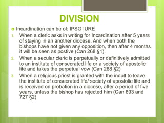 Incardination, Presented by Fr. Ambrose | PPTX