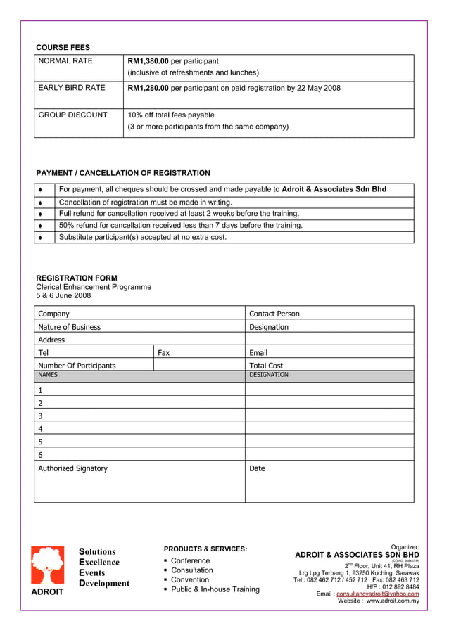 Clerical Reg Form | PDF | Business | Business and Finance
