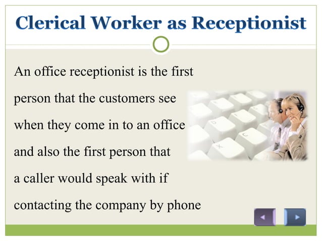 Clerical worker in the future | PPT