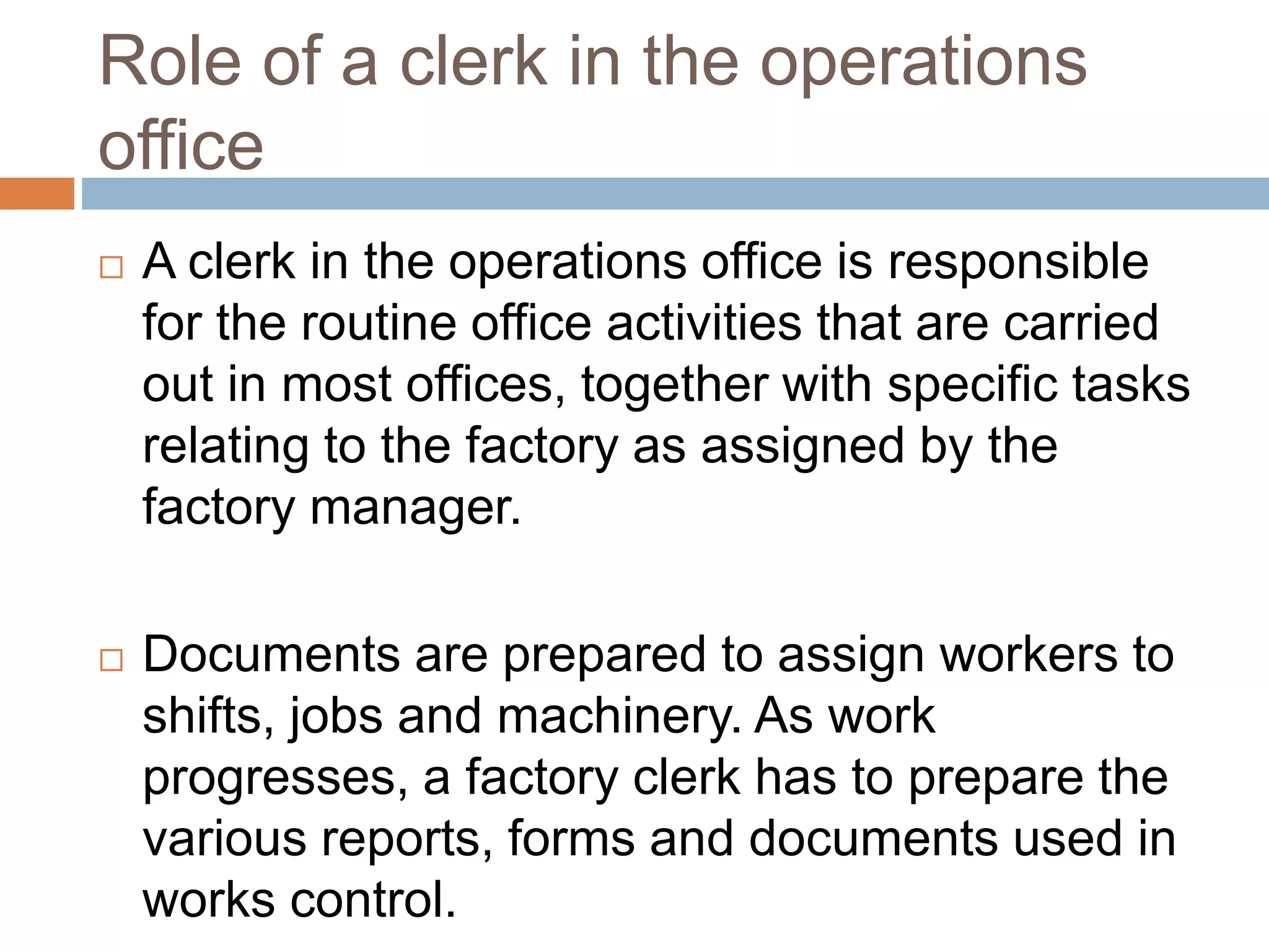 Operations, Despatch and Transport Services | PPTX