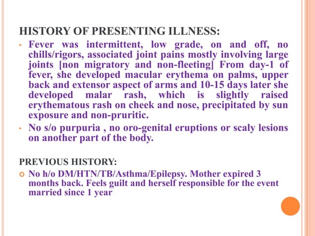 case ppt on sle with depression | PPTX