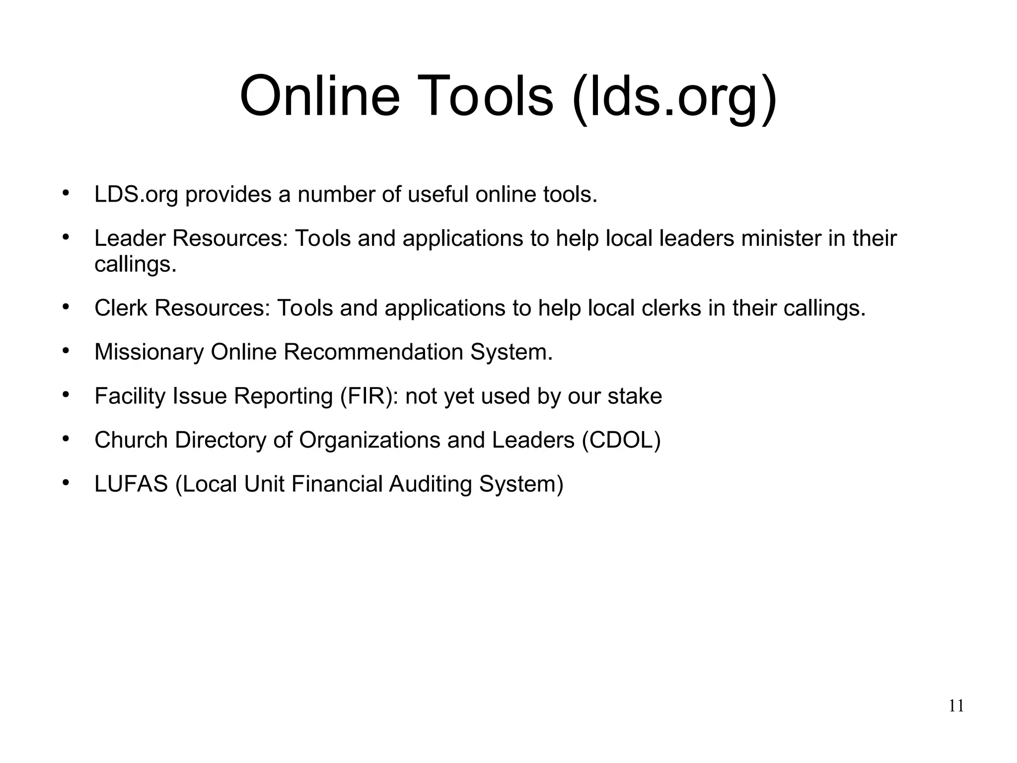 Clerk Training for the Church of Jesus of Latter day saints | PPT