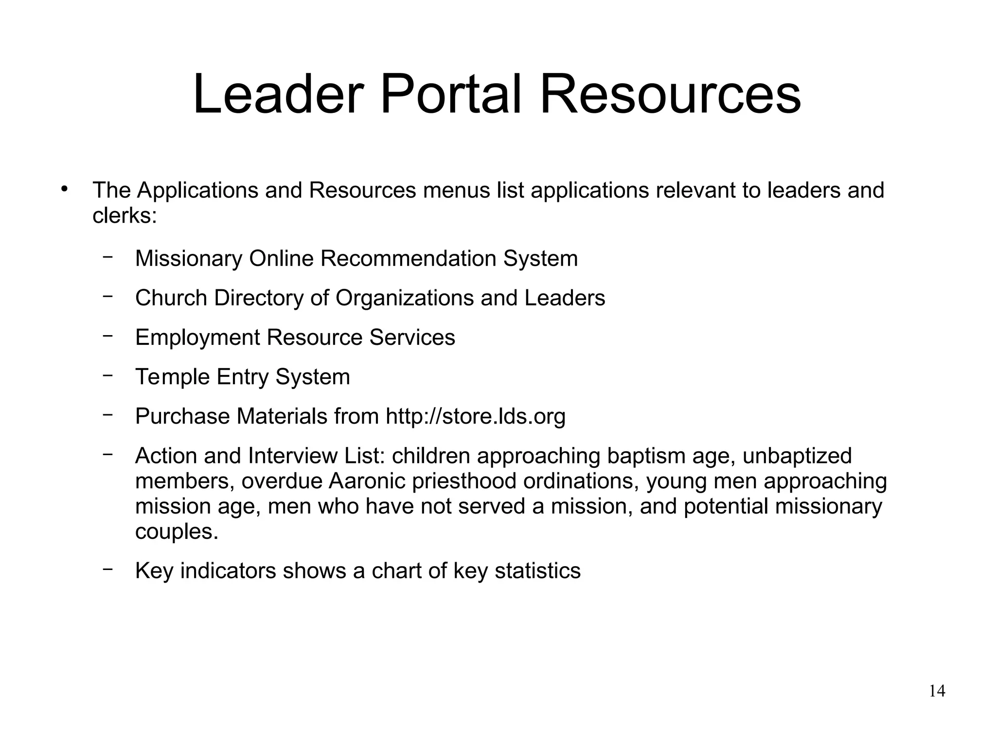 Clerk Training for the Church of Jesus of Latter day saints | PPT