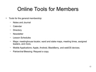 Clerk Training for the Church of Jesus of Latter day saints | PPT