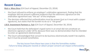 Legality of Electronic Signatures -- CLE Webinar 7.12.16