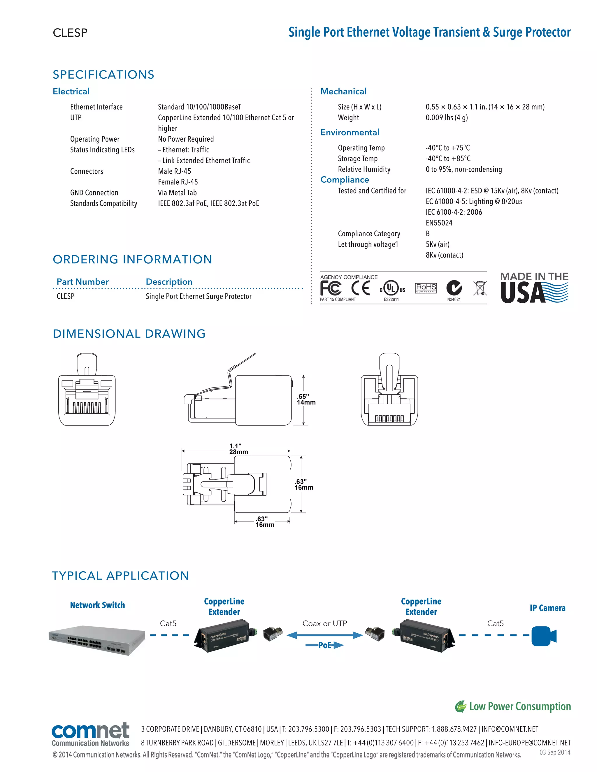 ComNet CLESP Data Sheet | PDF