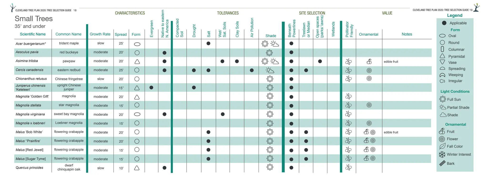 Cleveland Tree Plan Tree Selection Guide | PPT
