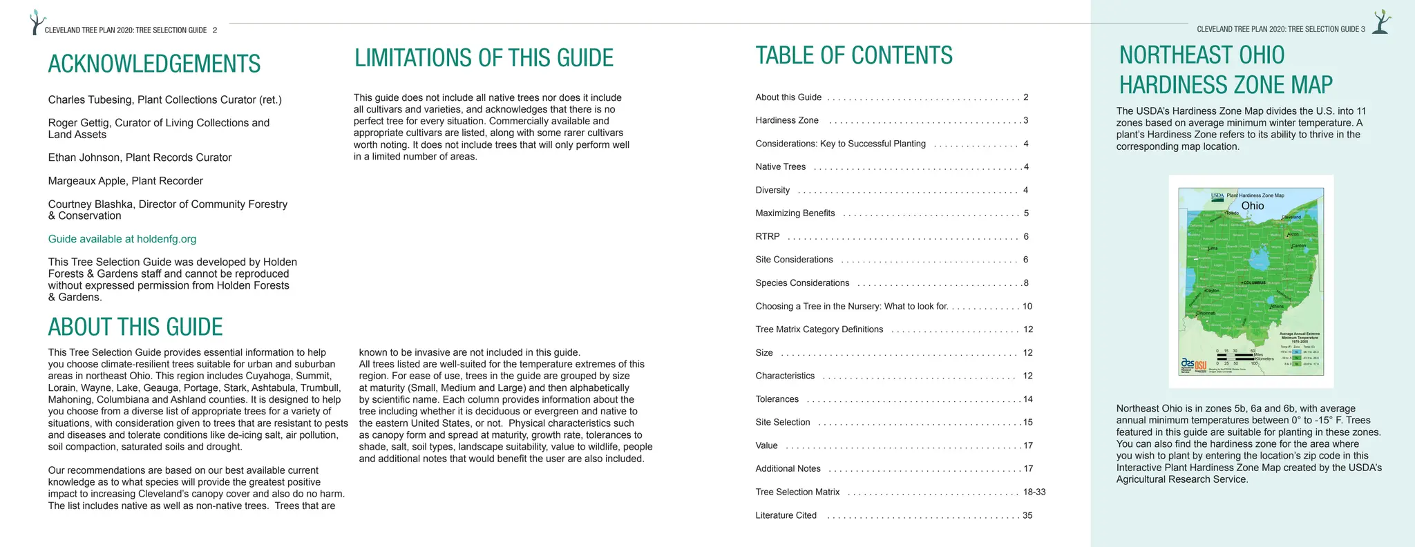 Cleveland Tree Plan Tree Selection Guide | PPT
