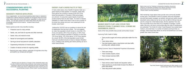 Cleveland Tree Plan Tree Selection Guide | PPT