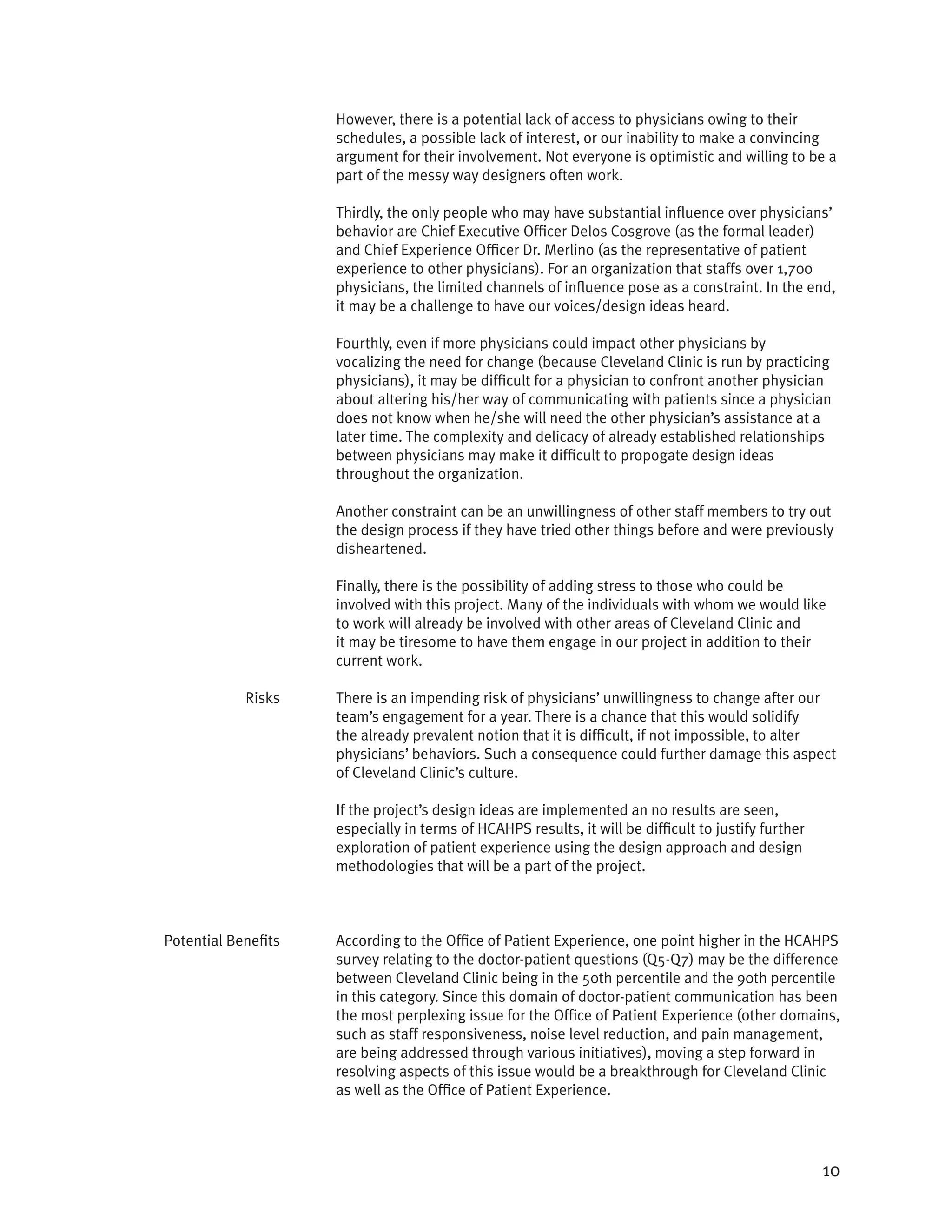 Cleveland Clinic Design Brief | PDF