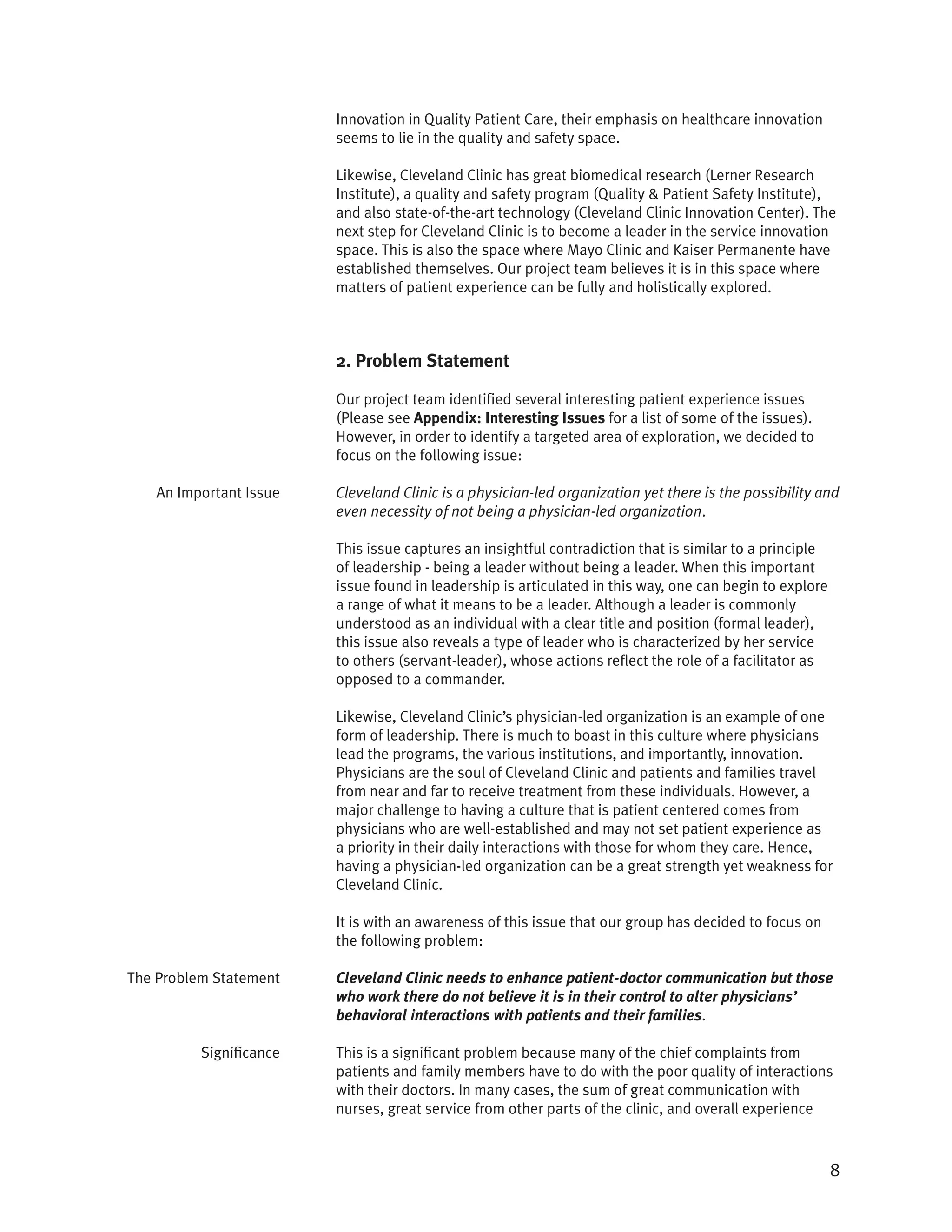 Cleveland Clinic Design Brief | PDF