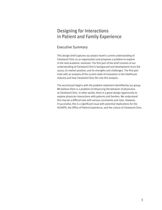 Cleveland Clinic Design Brief | PDF