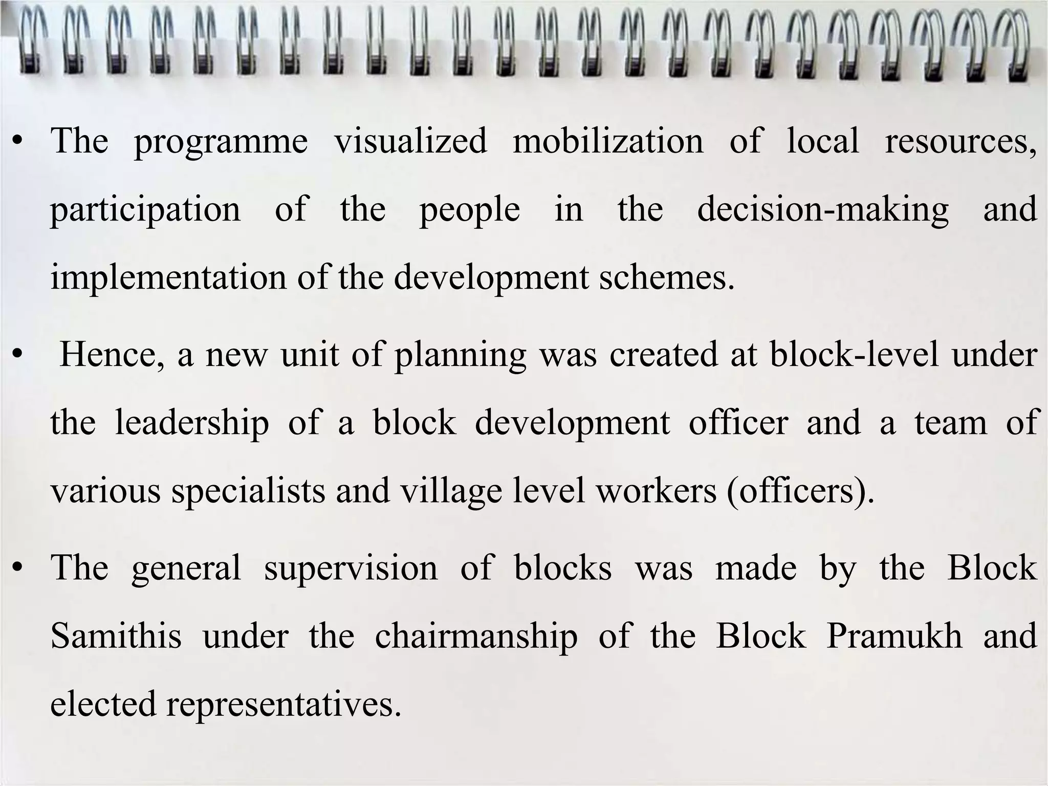 types and contents for regional planning for block,district,state and ...