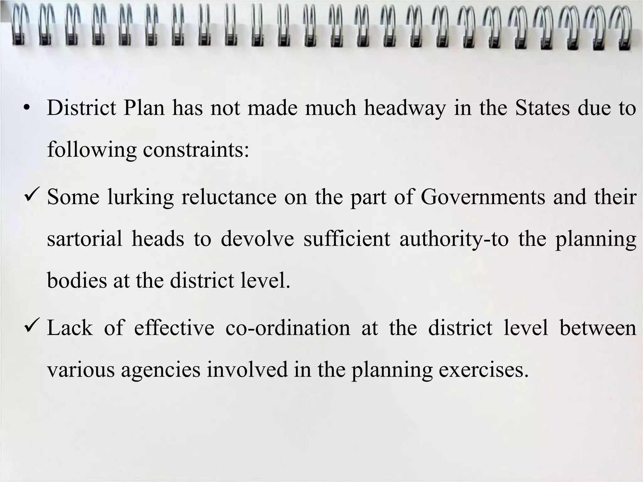 types and contents for regional planning for block,district,state and ...