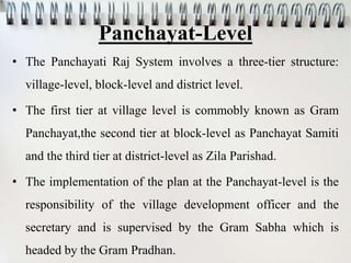 types and contents for regional planning for block,district,state and ...
