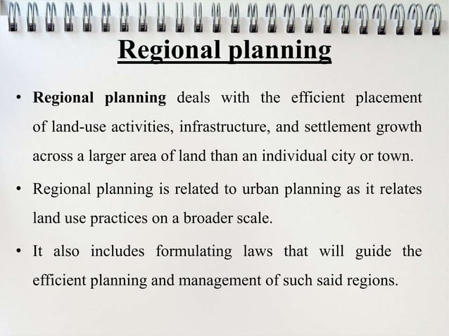 types and contents for regional planning for block,district,state and ...