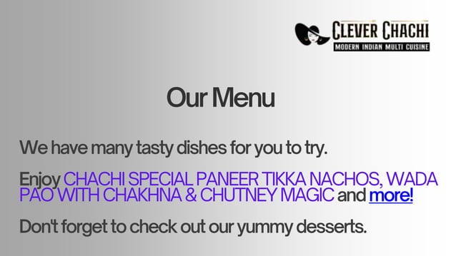 Clever Chachi - Best Indian Restaurant & Bar in Castle Hill | PPTX