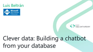 Clever data: building a chatbot from your database | PDF