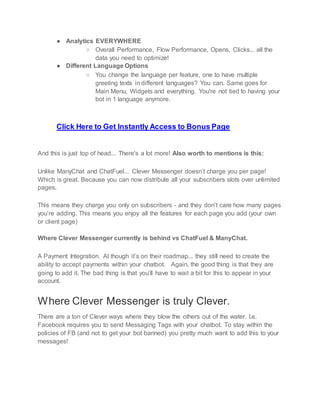 Clever Messenger Review | DOCX | Email | Internet