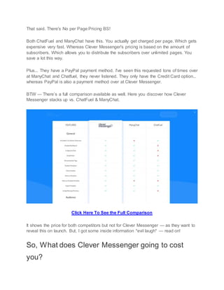 Clever Messenger Review | DOCX | Email | Internet