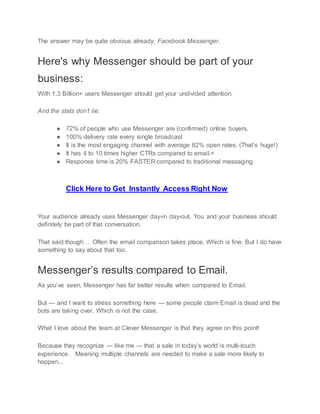 Clever Messenger Review | DOCX | Email | Internet