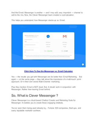 Clever Messenger Review | DOCX | Email | Internet