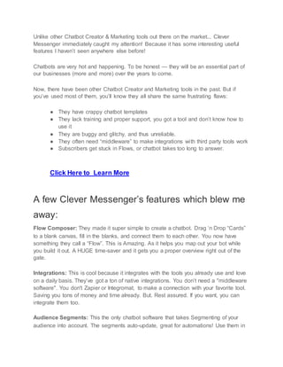 Clever Messenger Review | DOCX | Email | Internet