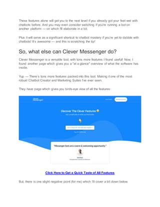 Clever Messenger Review | DOCX | Email | Internet