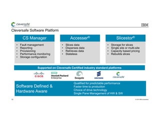 IBM Object Storage and Software Defined Solutions - Cleversafe | PDF