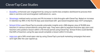 CleverTap - Behavioral Analytics and User Engagement | PPT