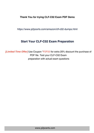 "Your Ultimate Guide to Passing the Amazon CLF-C02 Exam with P2PCerts ...
