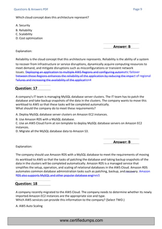 Pass Amazon CLF-C02 Exam with Certifiedumps | PDF